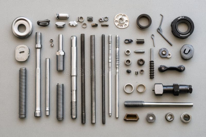Assorted Car Parts and Tools Such As Bolts, Nuts, Spark Plugs, and ...