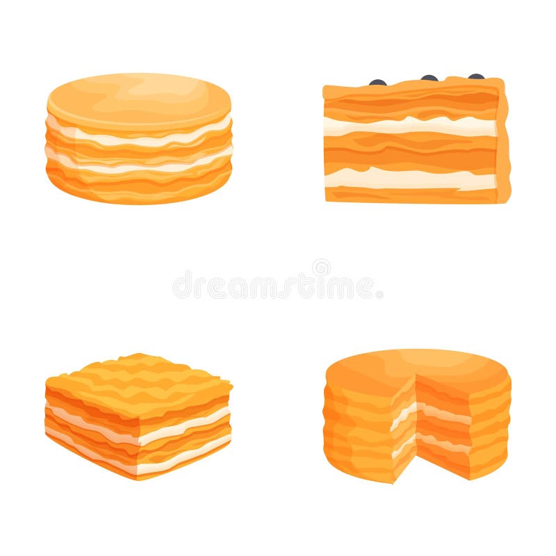 Assorted Cartoon Cake Slices Set Stock Vector - Illustration of ...