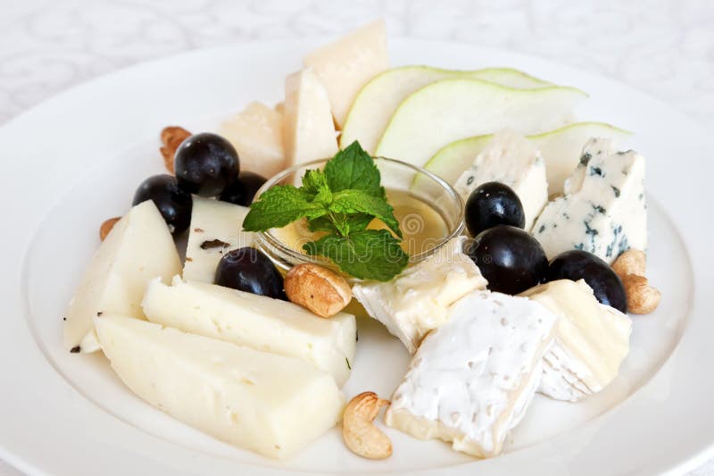 Assorted cheese plate stock image. Image of pecorino - 41024615