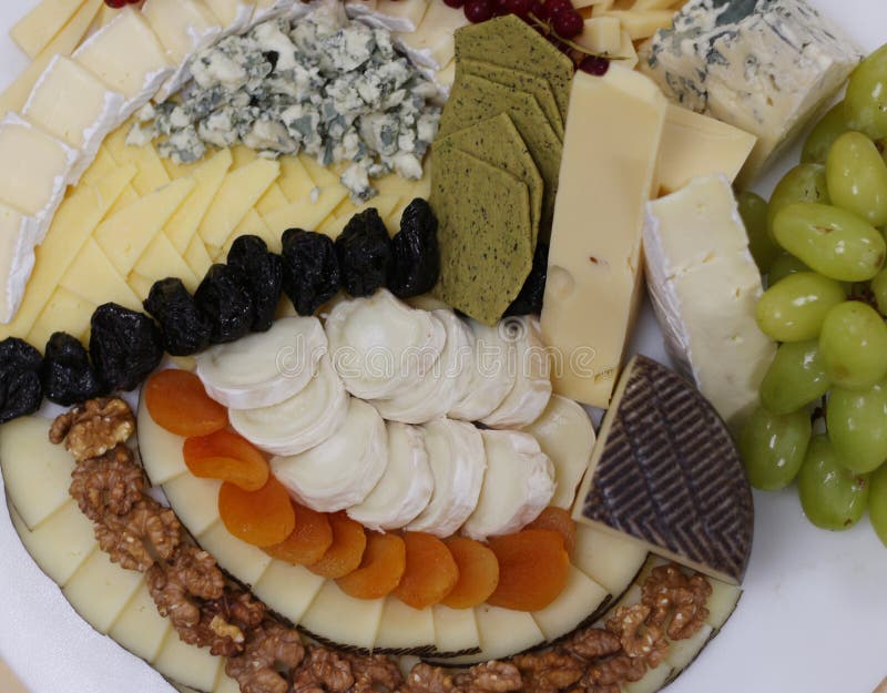 Assorted Cheese Platter in a Buffet Display Stock Image - Image of ...