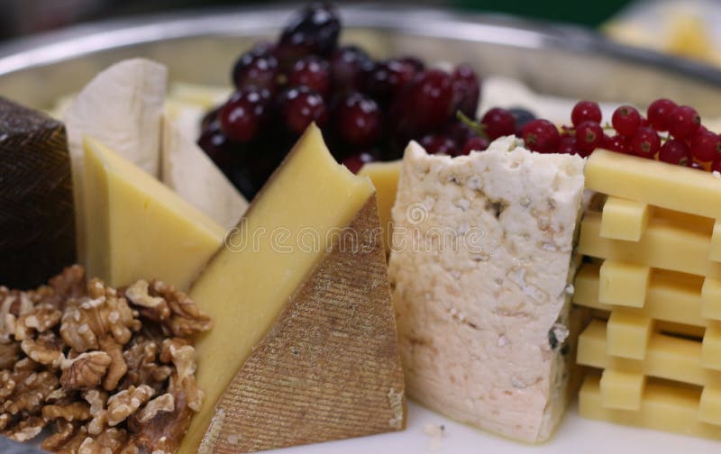 Assorted Cheese Platter in a Buffet Display Stock Image - Image of ...