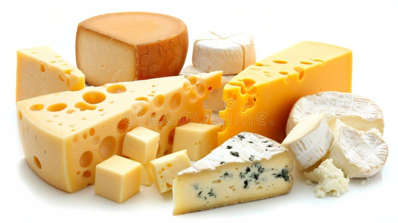 Assorted Cheese Selection with Various Types of Cheese Stock Image ...