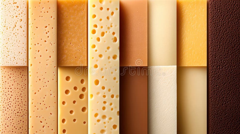 Assorted Cheese Textures and Backgrounds for Culinary Design - Variety ...