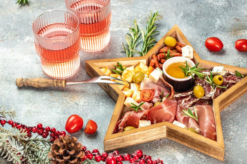 Assorted Cheeses and Deli Meat Appetizers. Festive Appetizer for ...