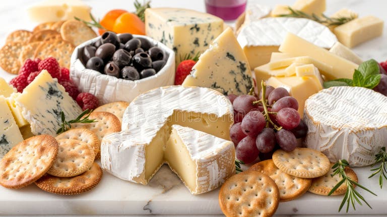 Assorted Cheeses and Snacks Platter Stock Image - Image of wine, cheese ...