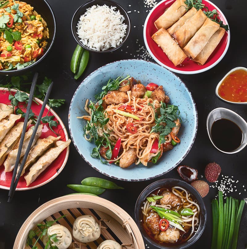 Assorted Chinese food stock image. Image of food, kong - 173791763