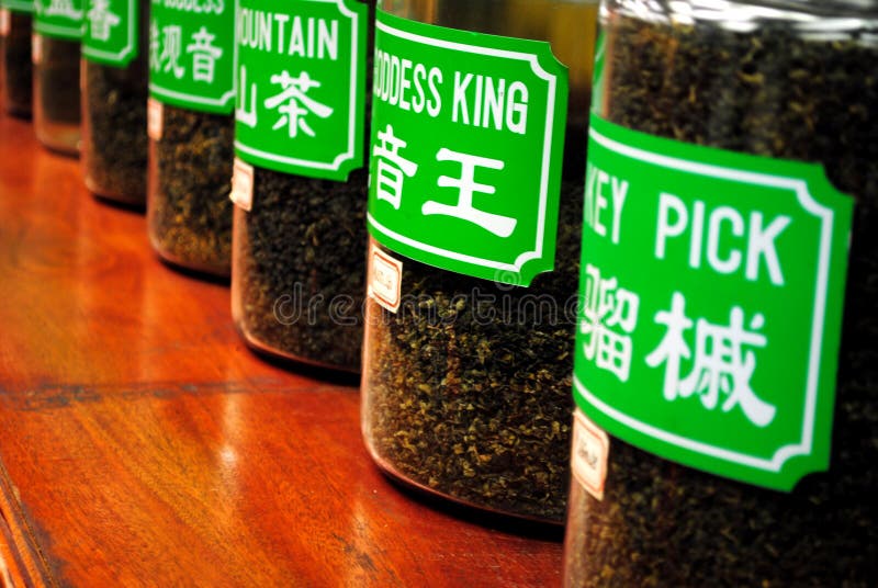 Assorted Chinese Tea stock photo. Image of natural, store - 13400842