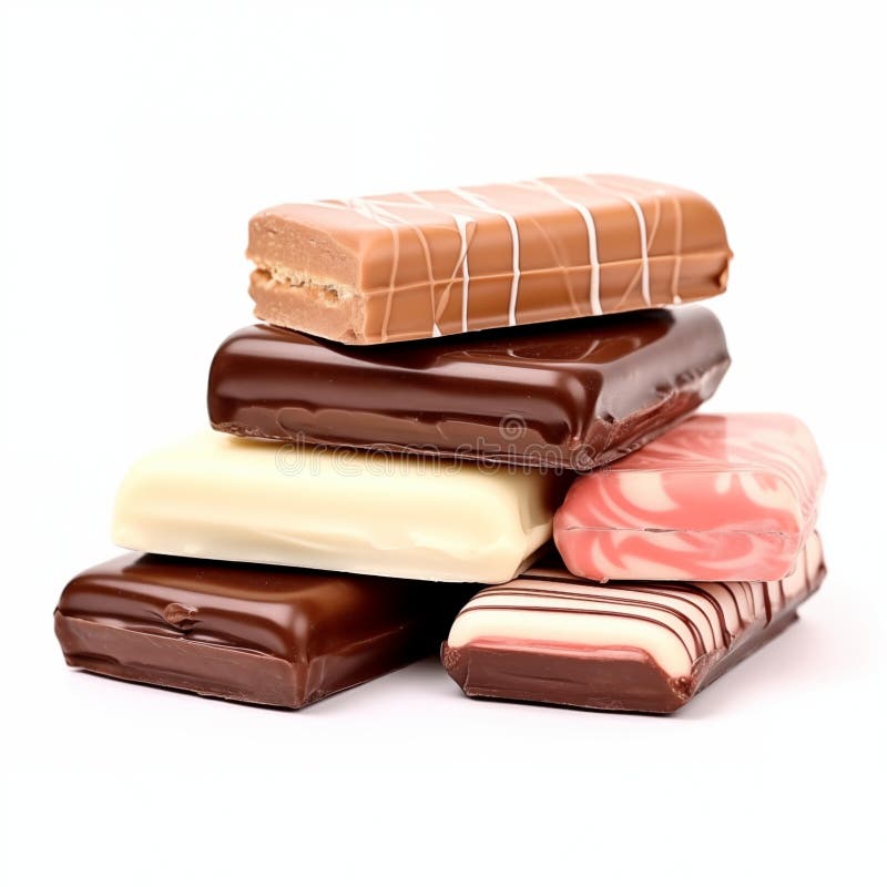 Assorted Chocolate Bars with Different Flavors and Toppings Stock ...