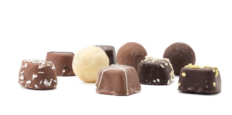 Assorted chocolate bites stock photo. Image of confectionery - 55993014