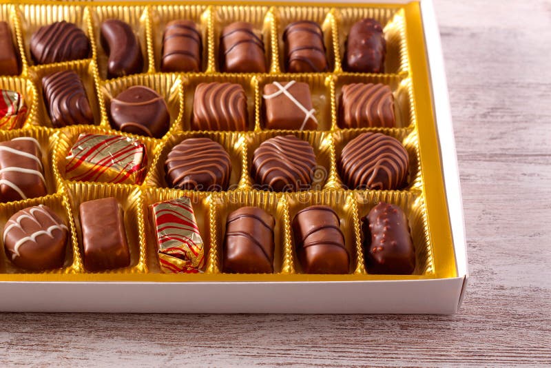 Assorted chocolate candies stock photo. Image of snack - 261188034