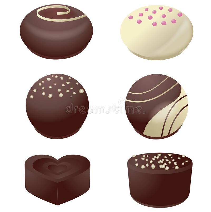 Set of Chocolate Candies. Vector Illustration. Stock Vector ...