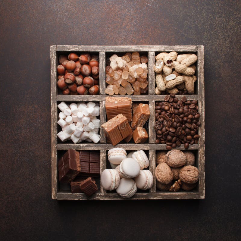 Assorted Chocolate Sweets in a Box Stock Image - Image of candy ...