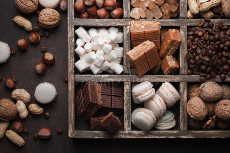 Assorted Chocolate Sweets in a Box Stock Image - Image of fresh, zephyr ...