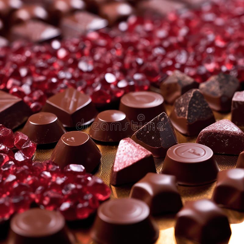 Assorted Chocolate Sweets from Different Types of Chocolate Stock ...