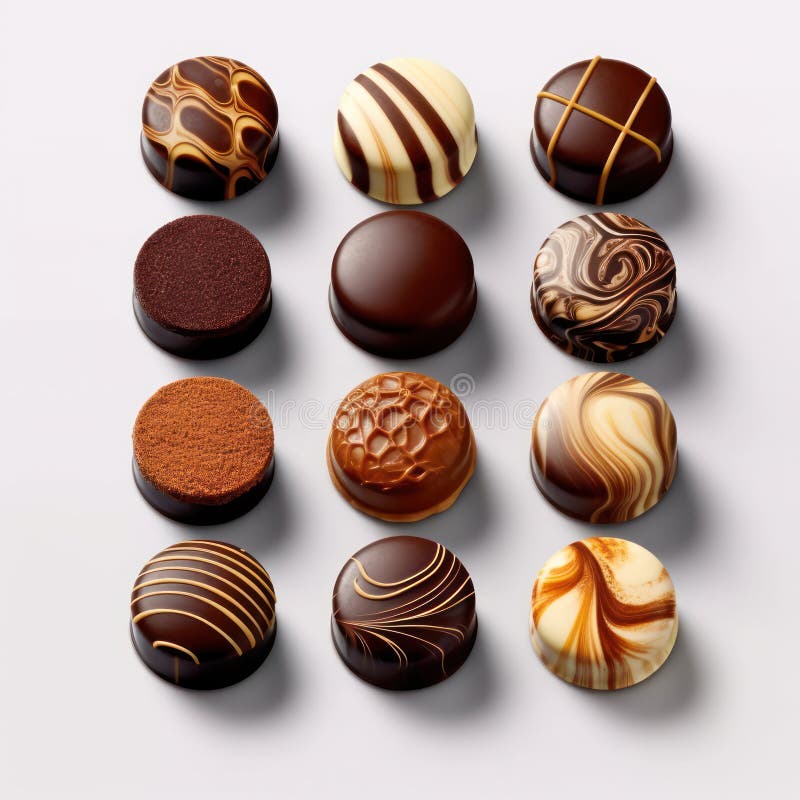 Assorted Chocolate Sweets from Different Types of Chocolate Stock ...