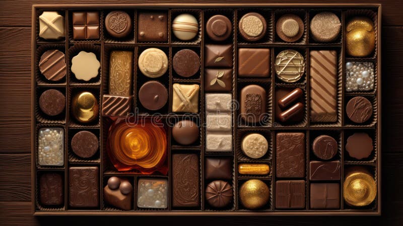 Assorted Chocolate Sweets from Different Types of Chocolate Stock ...