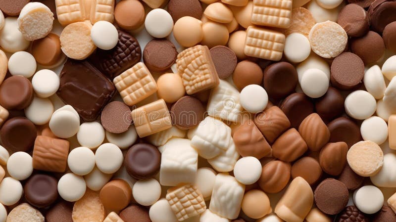 Assorted Chocolate Sweets from Different Types of Chocolate Stock ...