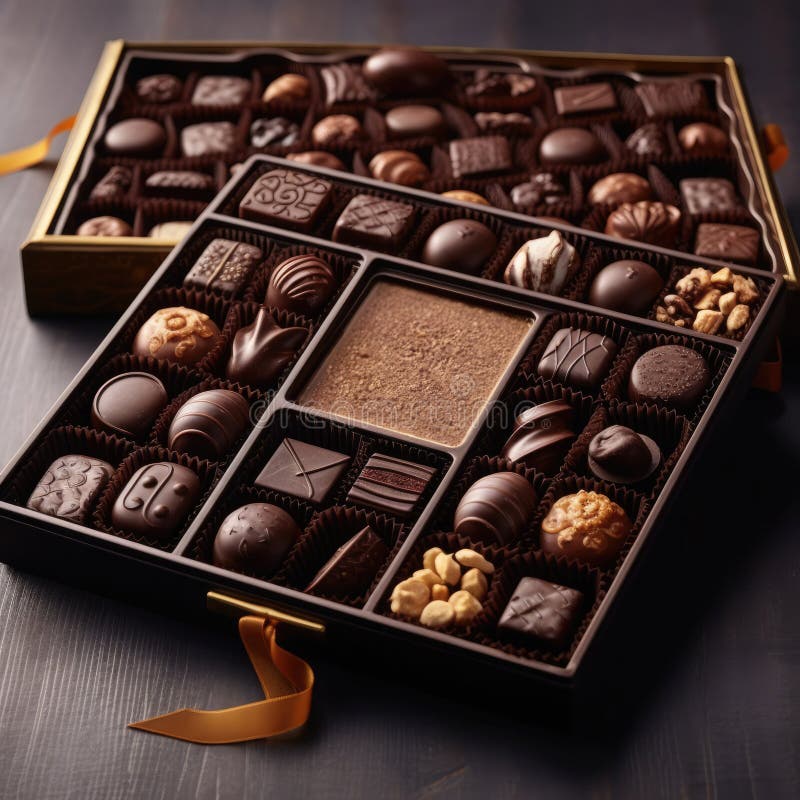 Assorted Chocolate Sweets from Different Types of Chocolate Stock ...