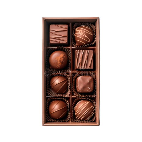 Assorted Chocolate Truffles in Box Stock Photo - Illustration of ...