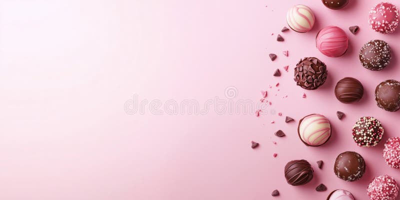 Assorted Colorful Candies Sprinkles Chocolate Pink Background ...