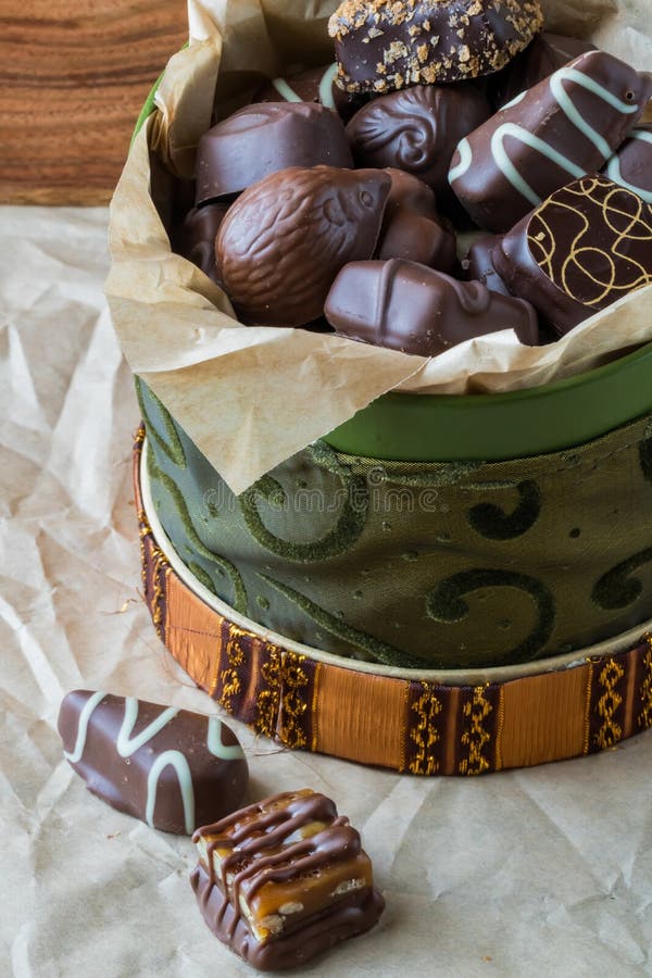 Assorted Chocolates in a Box Stock Image - Image of belgium ...