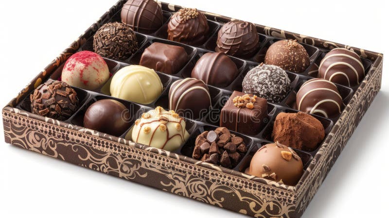 Assorted Chocolates in a Box Stock Photo - Image of assortment ...