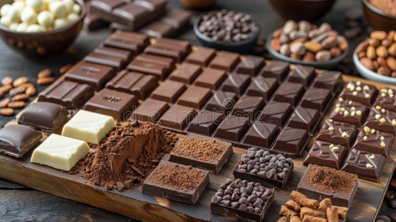 Assorted Chocolates Displayed on a Table Stock Image - Image of sugar ...