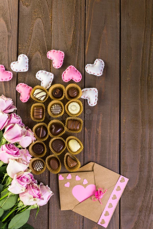 Chocolates stock photo. Image of rosaceae, flower, home - 88378718