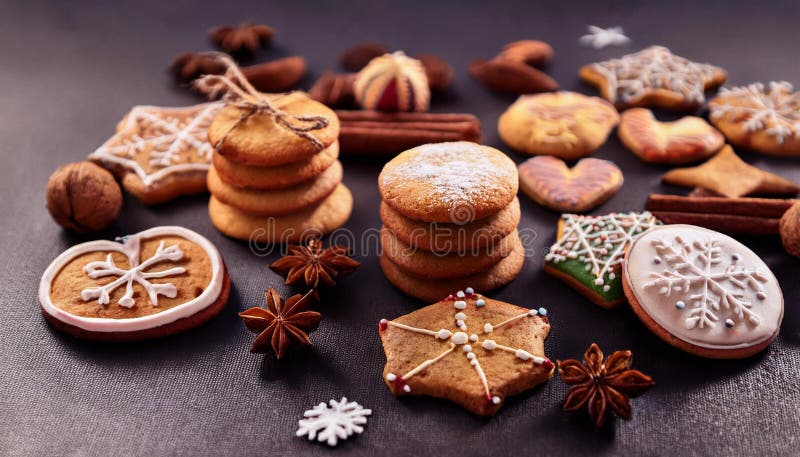 Assorted Christmas Candies in Festive Colors Stock Image - Illustration ...
