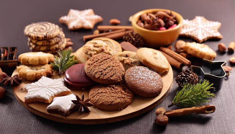 Assorted Christmas Candies in Festive Colors Stock Image - Illustration ...