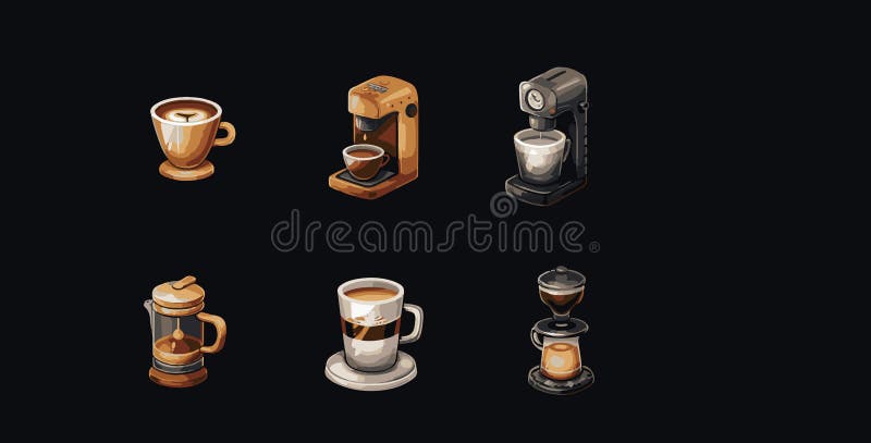 Variety of Coffee Machines on Display Stock Photo - Image of electric ...