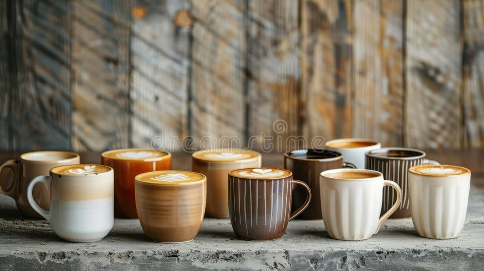 Assorted Coffee Mugs Collection. AI Generated Stock Photo - Image of ...
