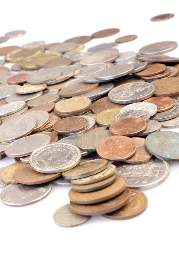 Assorted coins stock image. Image of gain, investment, penny - 589977