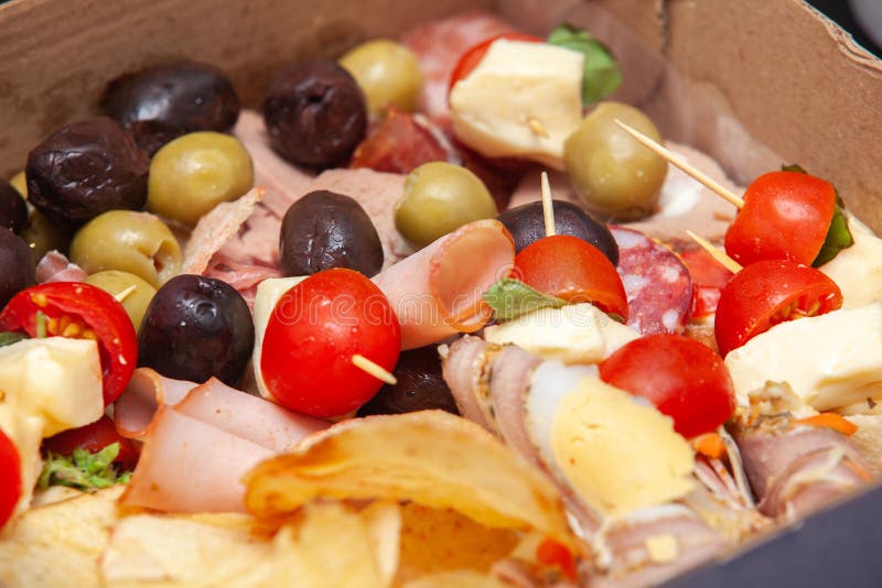 Assorted Cold Appetizers Close Up Stock Photo - Image of breakfast ...