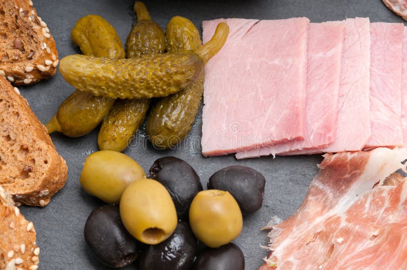 Assorted cold cut platter stock photo. Image of cuts - 28381932