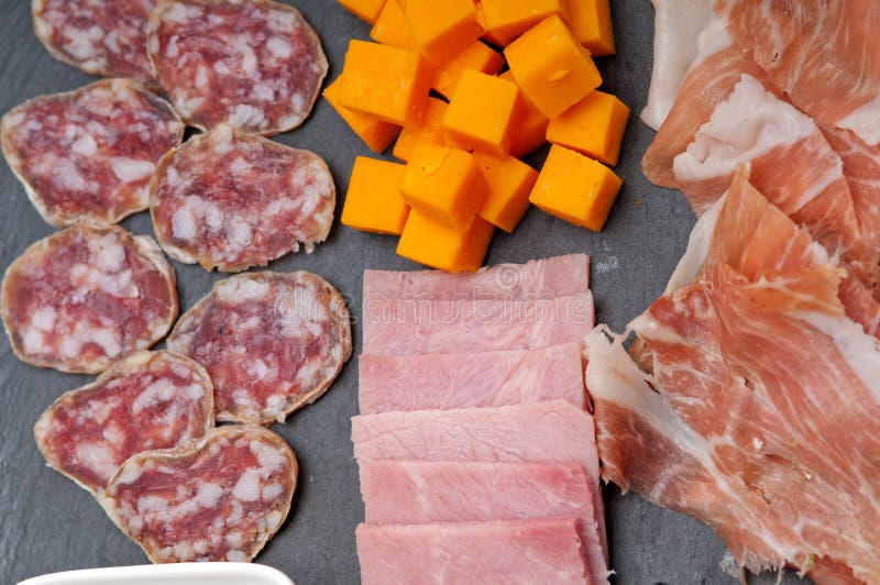 Assorted cold cut platter stock image. Image of creative - 29336509