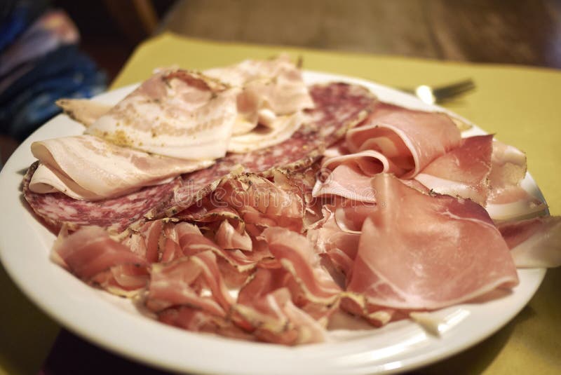 Assorted cold cuts stock image. Image of italy, platter - 114064261
