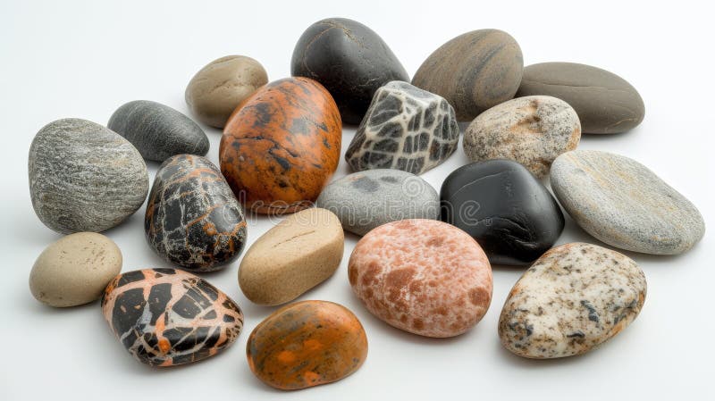 Assorted Collection of Natural Pebble Stones, Ai Generated Stock ...
