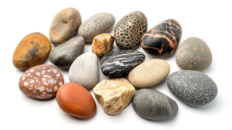 Assorted Collection of Natural Pebble Stones, Ai Generated Stock ...