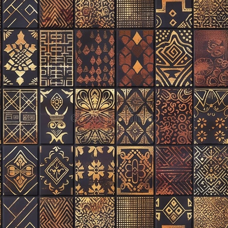 Assorted Collection of Traditional African Patterns and Textiles Stock ...
