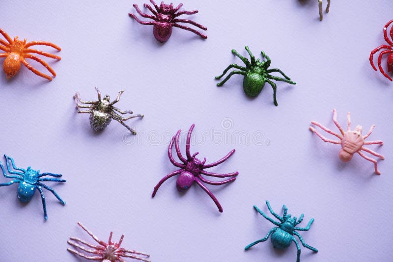 Assorted-color Spider Plastic Toy Collection Picture. Image: 116695665