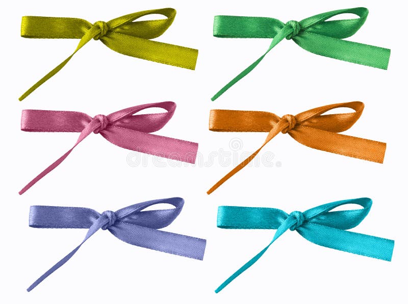Assorted colored bows stock photo. Image of isolation - 17406346