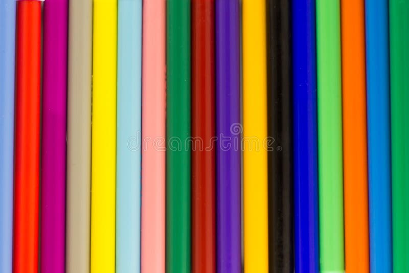 Assorted Colored Marker Pens Background Stock Image - Image of texture ...