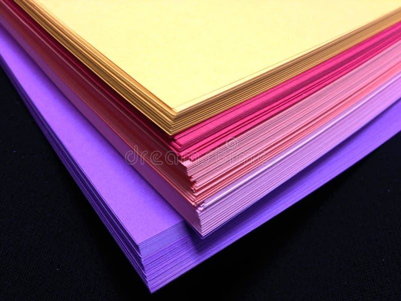 Assorted Colored Pile of Papers Stock Photo - Image of pattern ...