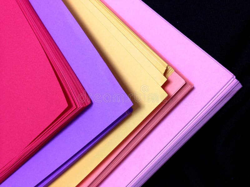 Assorted Colored Pile of Papers Stock Image - Image of black, print ...