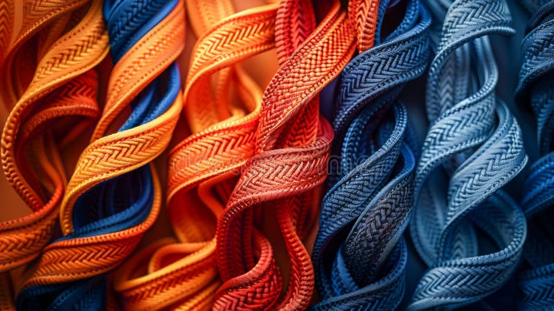 Assorted Colored Ropes Neatly Arranged. Generative Ai Stock Photo ...