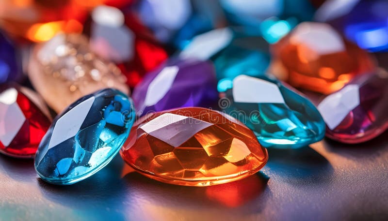 Assorted Colored Stones on Table Stock Illustration - Illustration of ...