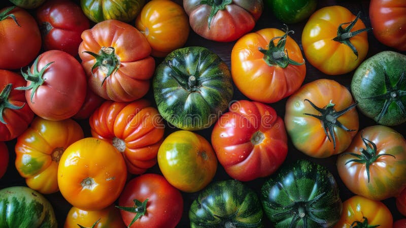Assorted Colored Tomatoes on Table Stock Photo - Image of ingredients ...