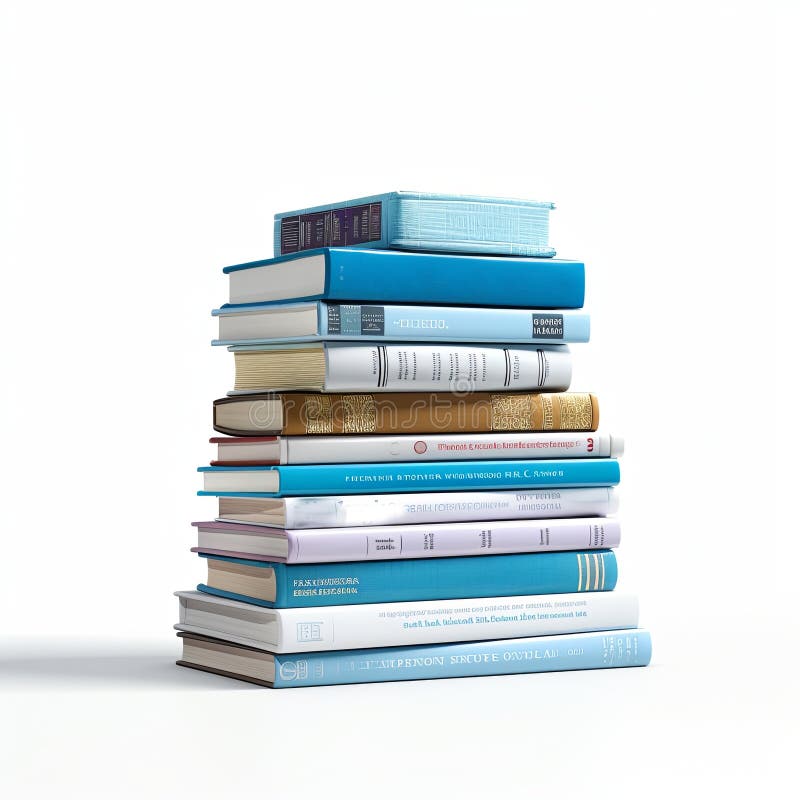 Assorted Colorful Books Stacked Together on a White Surface ...