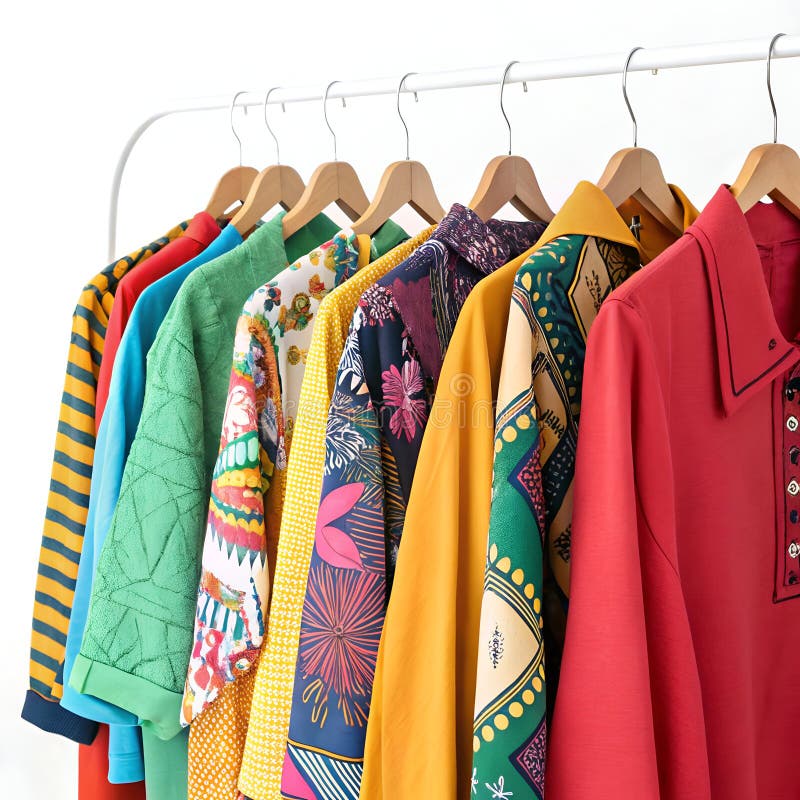 Assorted Colorful Clothes Isolated on White Background Stock ...